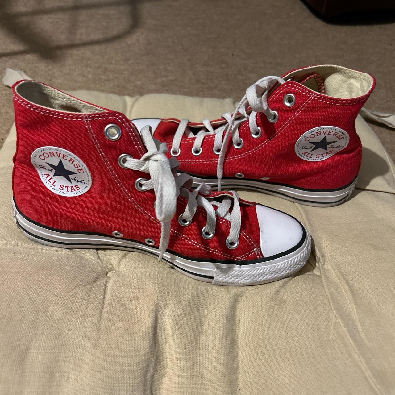 High top red chuck taylor all star classic... - Depop