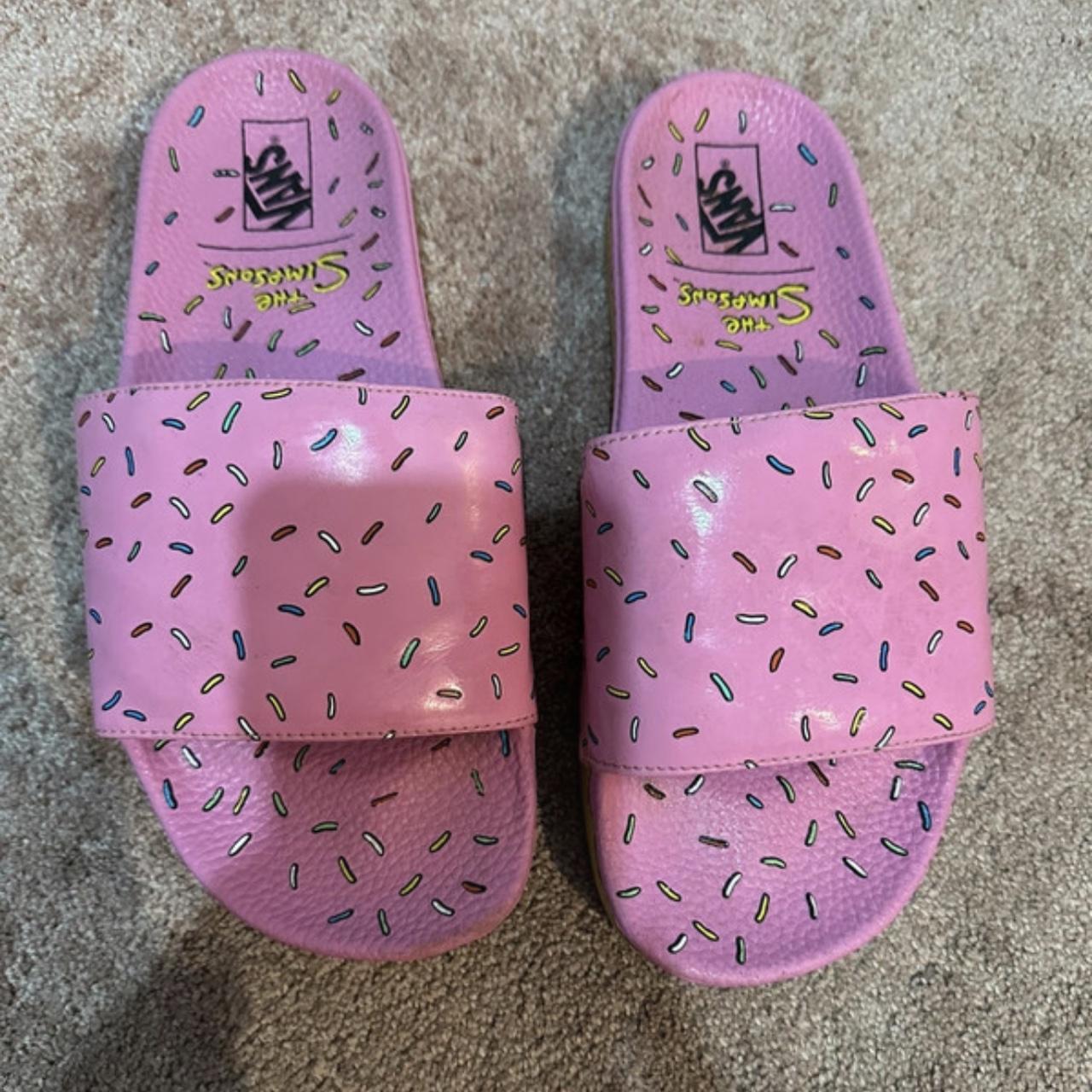 The Simpsons x vans sliders . Men’s size 8 uk, worn... - Depop