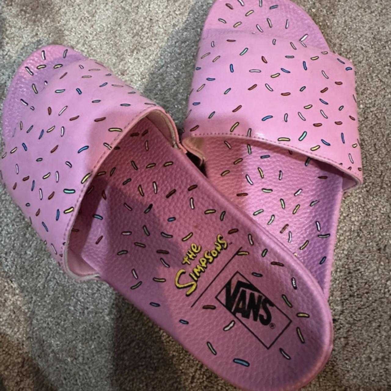 The Simpsons x vans sliders . Men’s size 8 uk, worn... - Depop