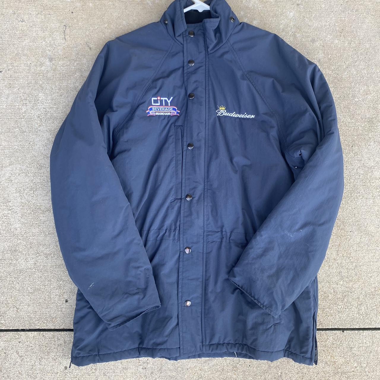 Riverside Budweiser Jacket Condition 8/10 Size... - Depop