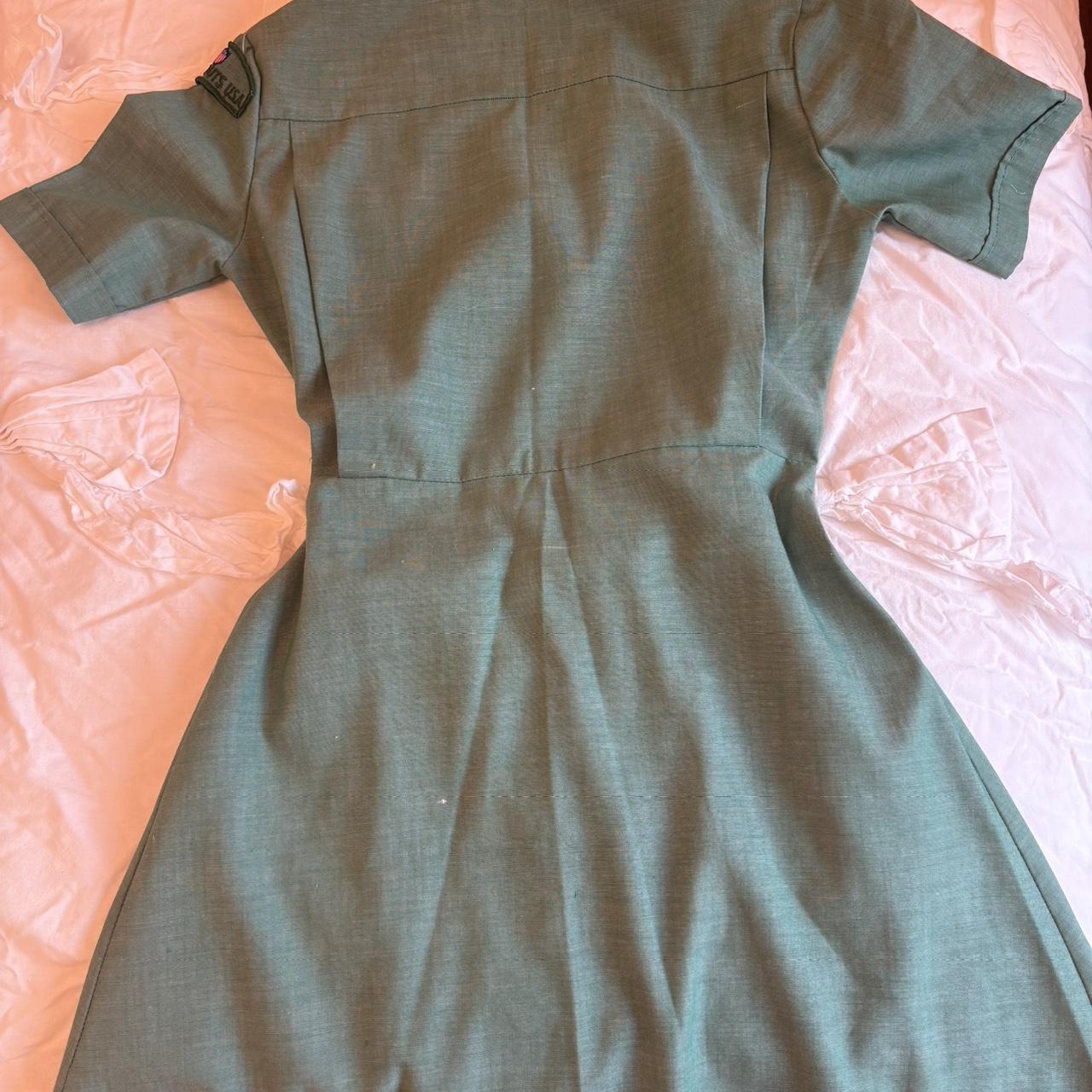 vintage 1960s/1970s green girl scout uniform - Depop