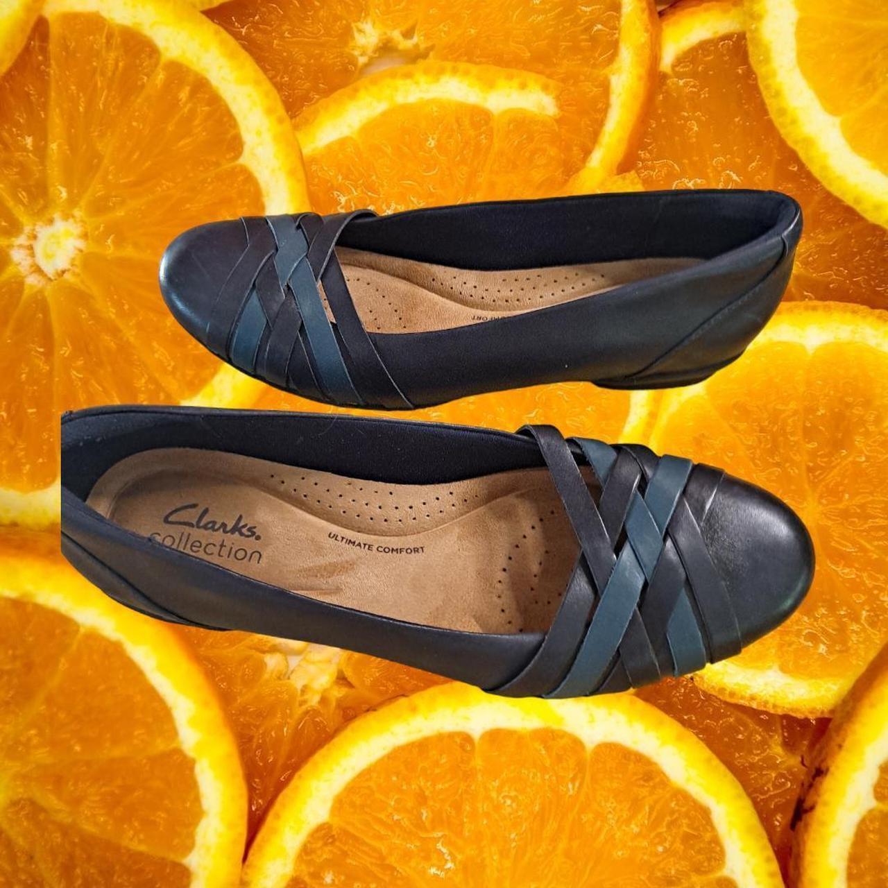 Clarks Flats with Basket Pattern on the Top Size:... - Depop