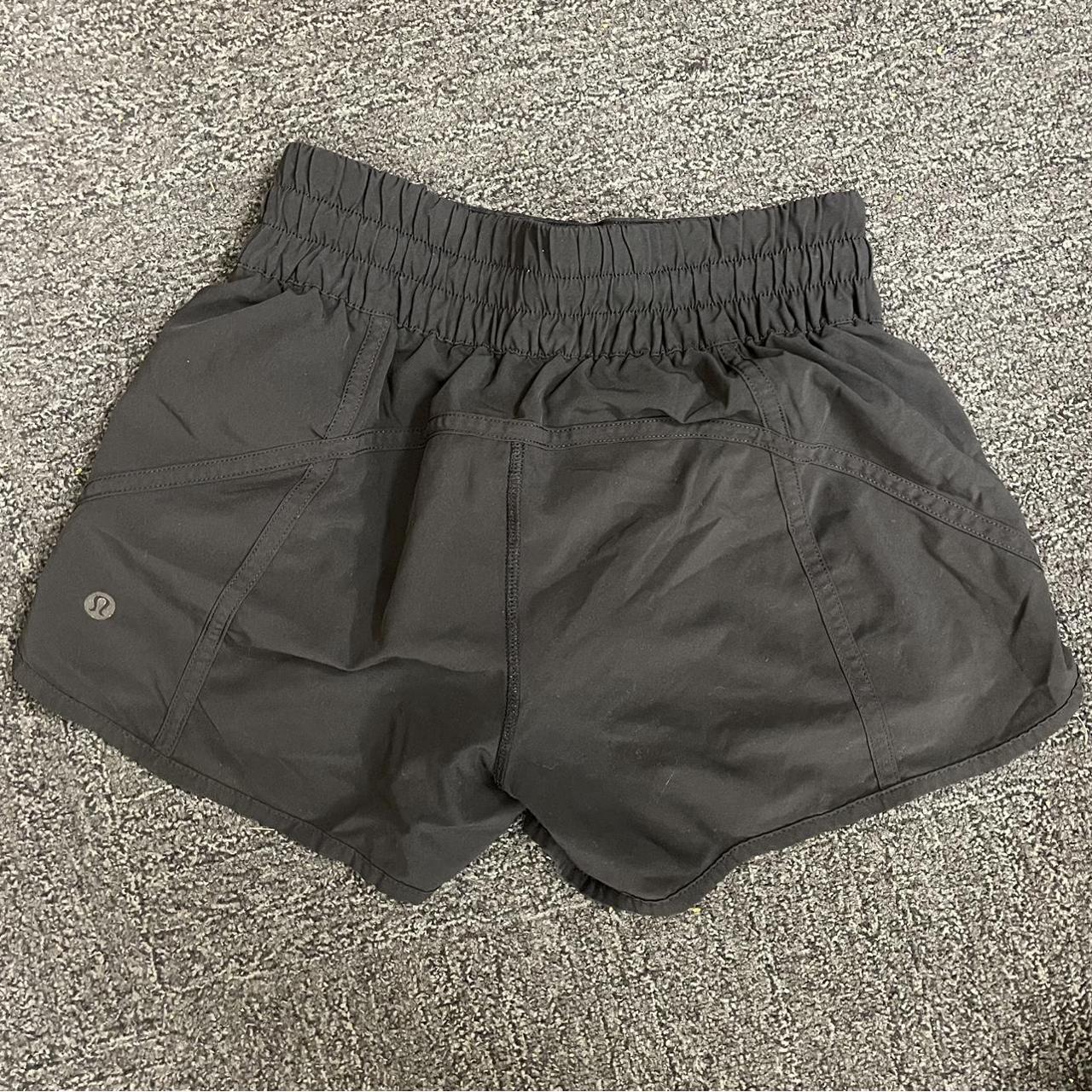 Good condition black lululemon tracker shorts black... - Depop