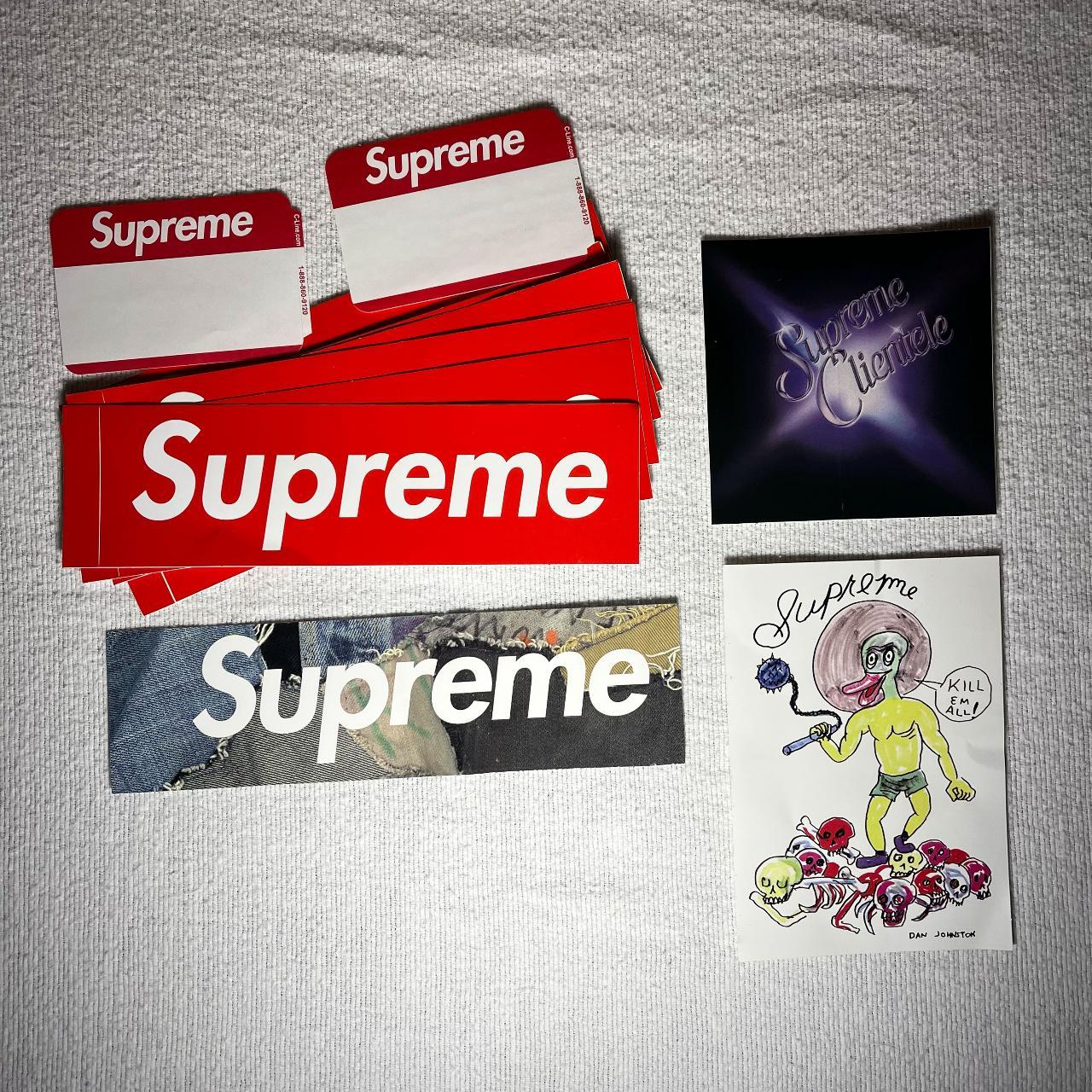 SUPREME STICKERS/ ASSPIZZA STICKER/ DANIEL JOHNSTON... - Depop