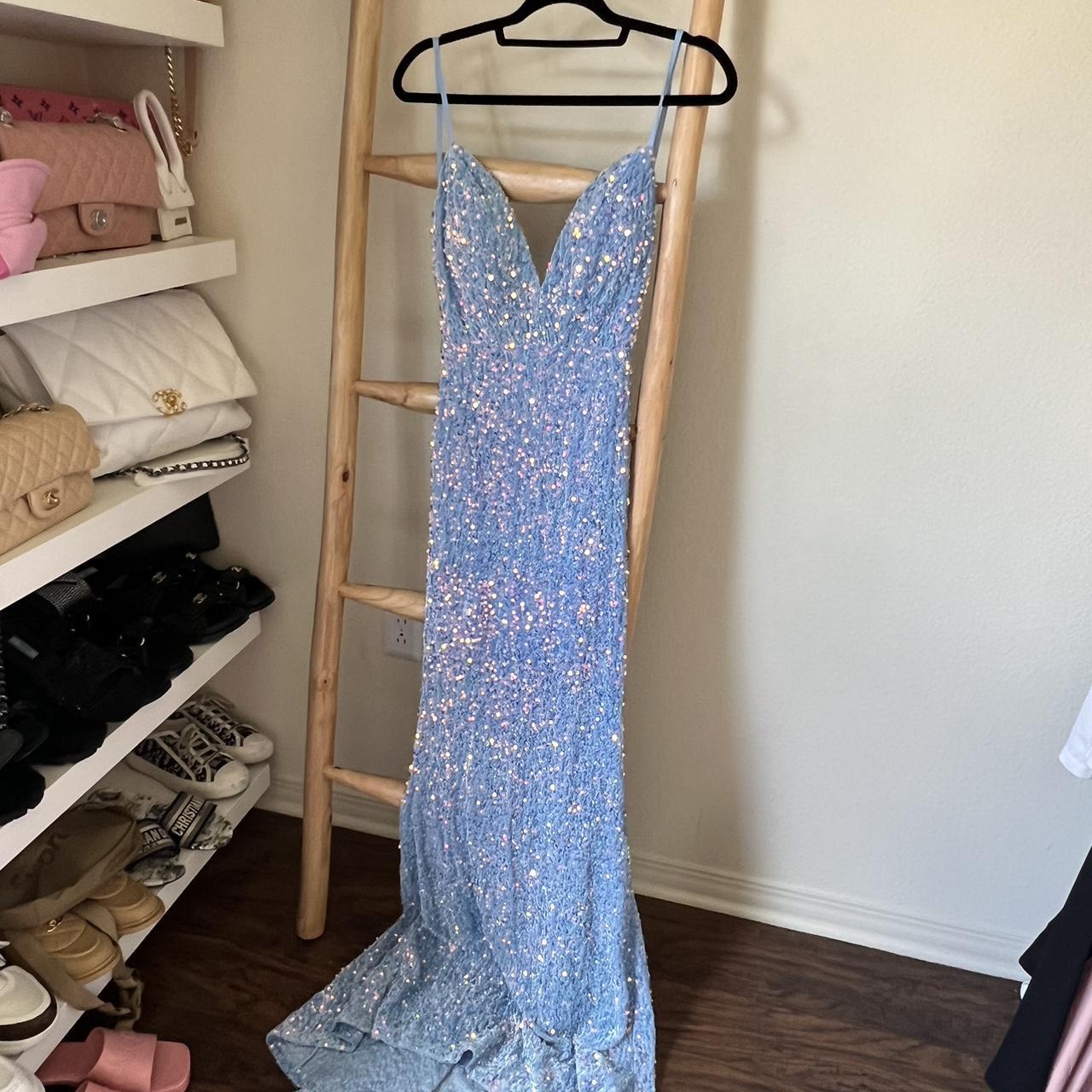 Macy's Women's Blue Dress | Depop