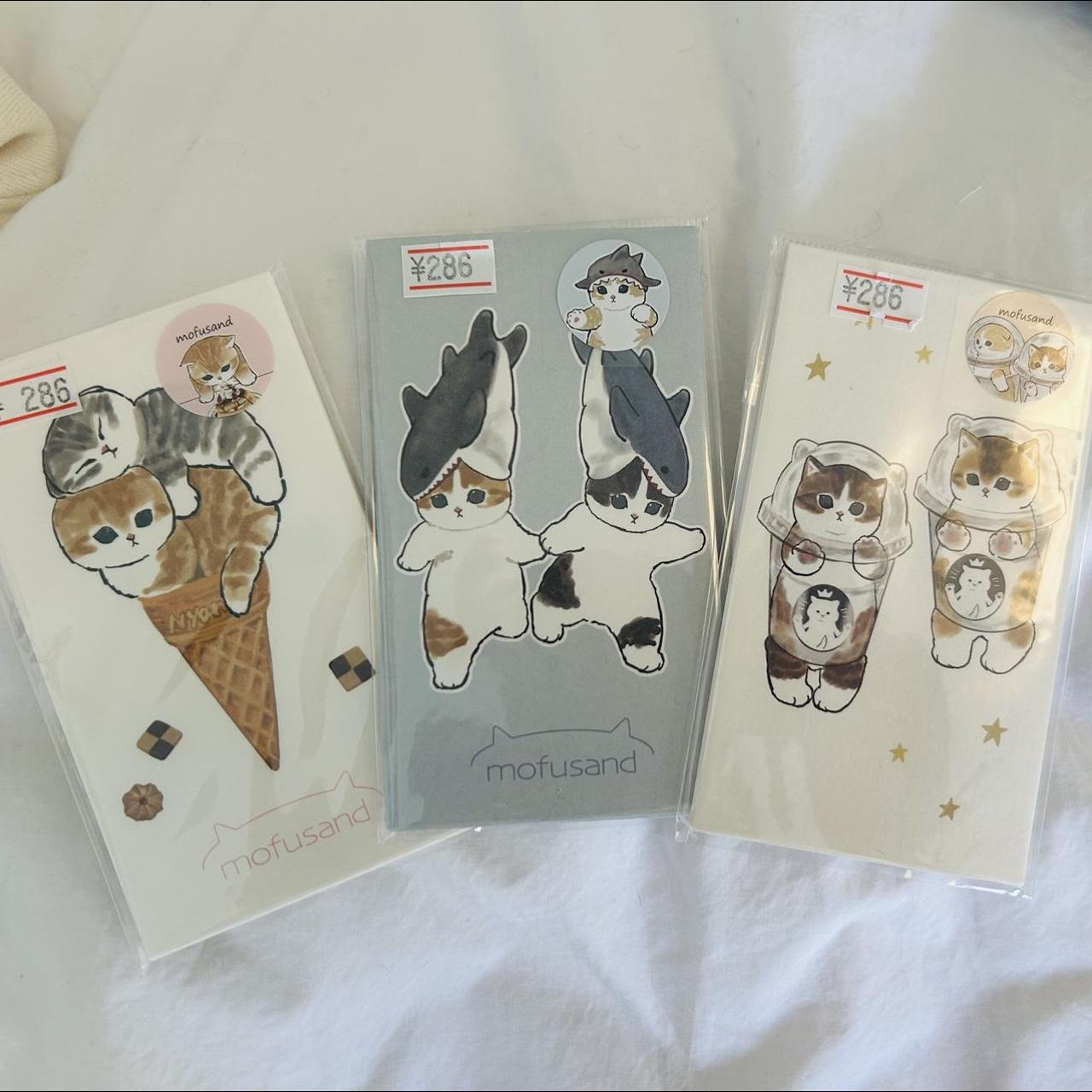 Mofusand cards + stickers From Japan 🇯🇵 1 for 💲5 2... - Depop