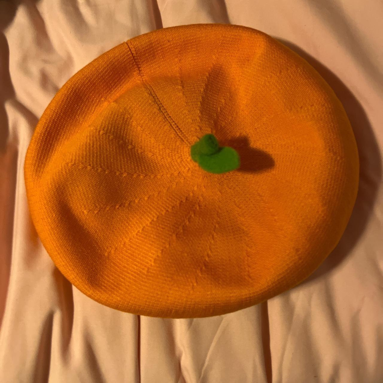 cute orange beret!! has a cute little stem!! worn... - Depop
