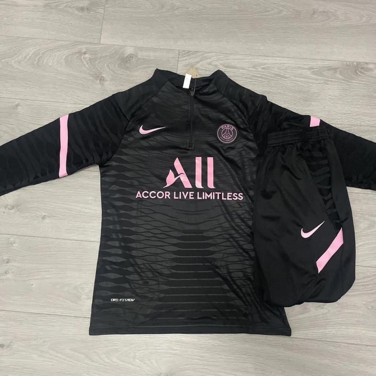 Psg Black and pink Tracksuit Men's size L 2 size L... | Depop