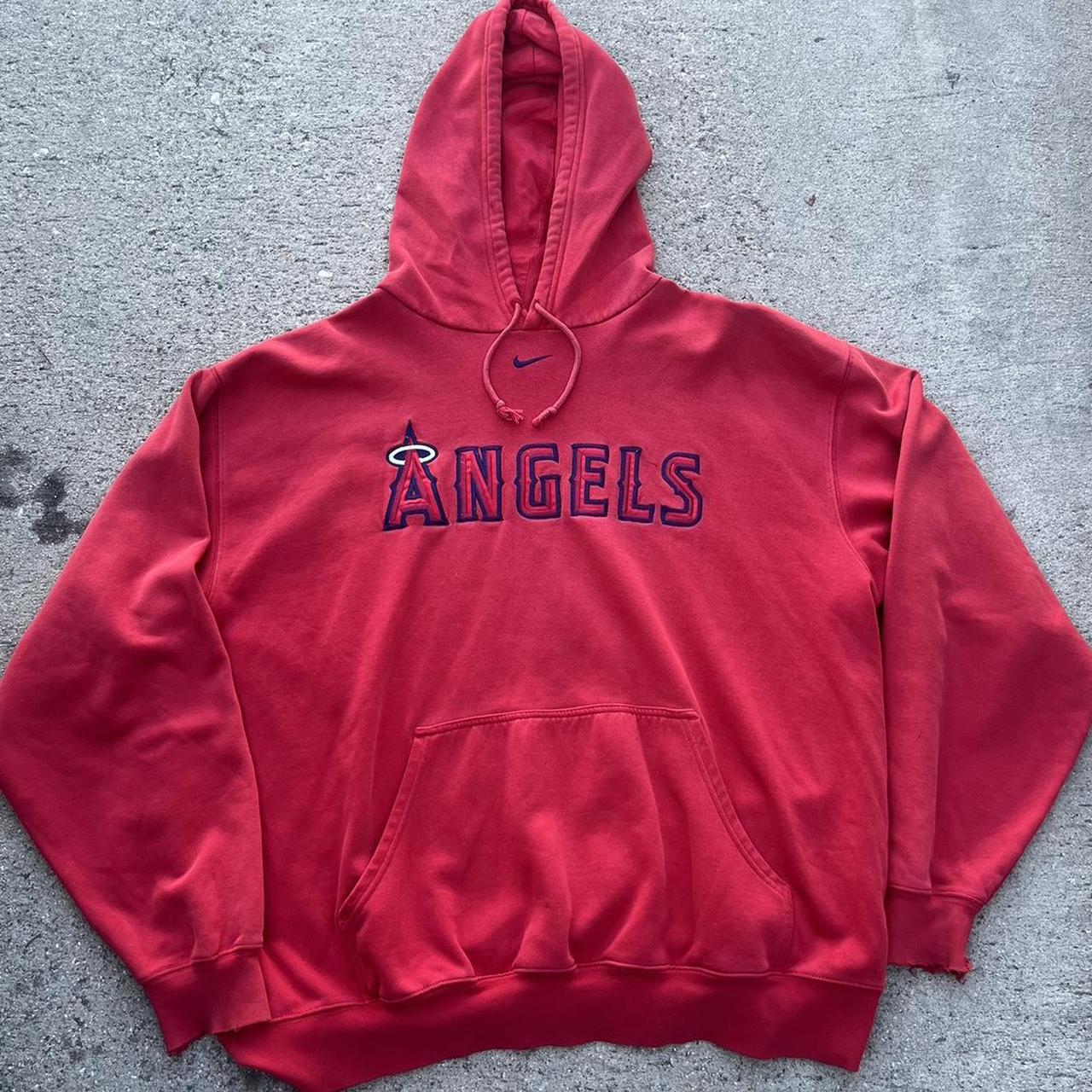 Team Nike Anaheim Angels Hoodie Size XXLarge... - Depop