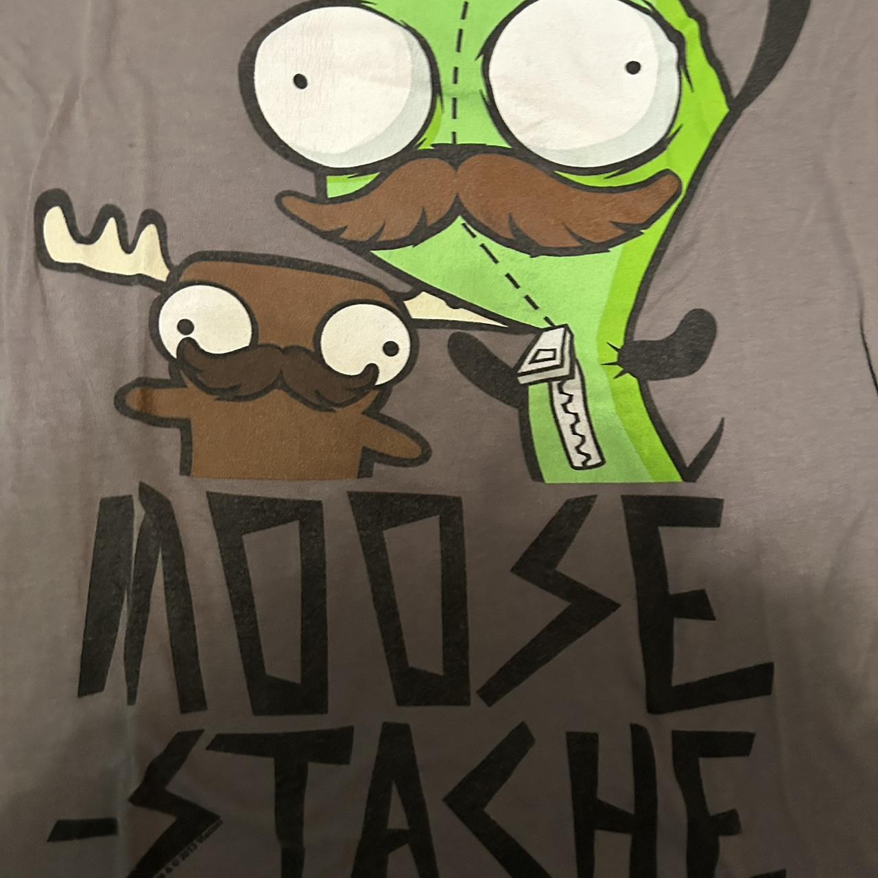 Mighty fine Invader Zim Gir Moose Stache t-shirt -... - Depop