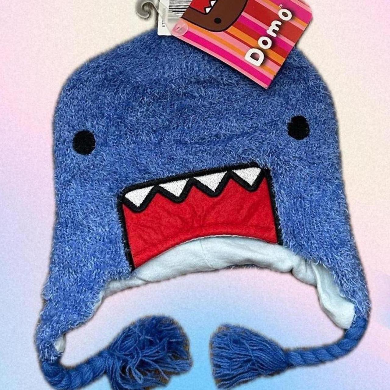 Blue domo Kun fuzzy hat Cute tassel hat hard to find... - Depop