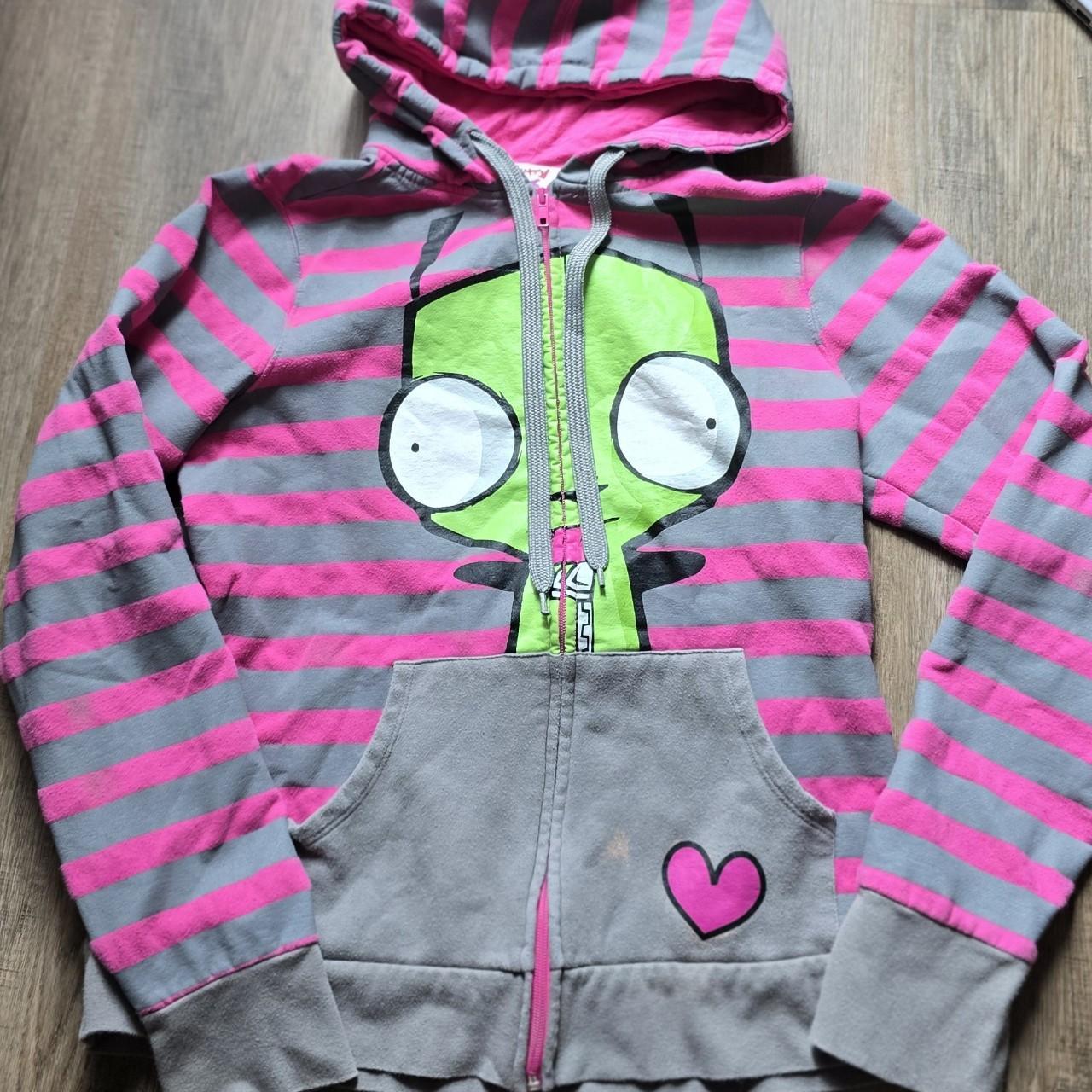 mighty fine invader zim gir zip up hoodie, has a... | Depop