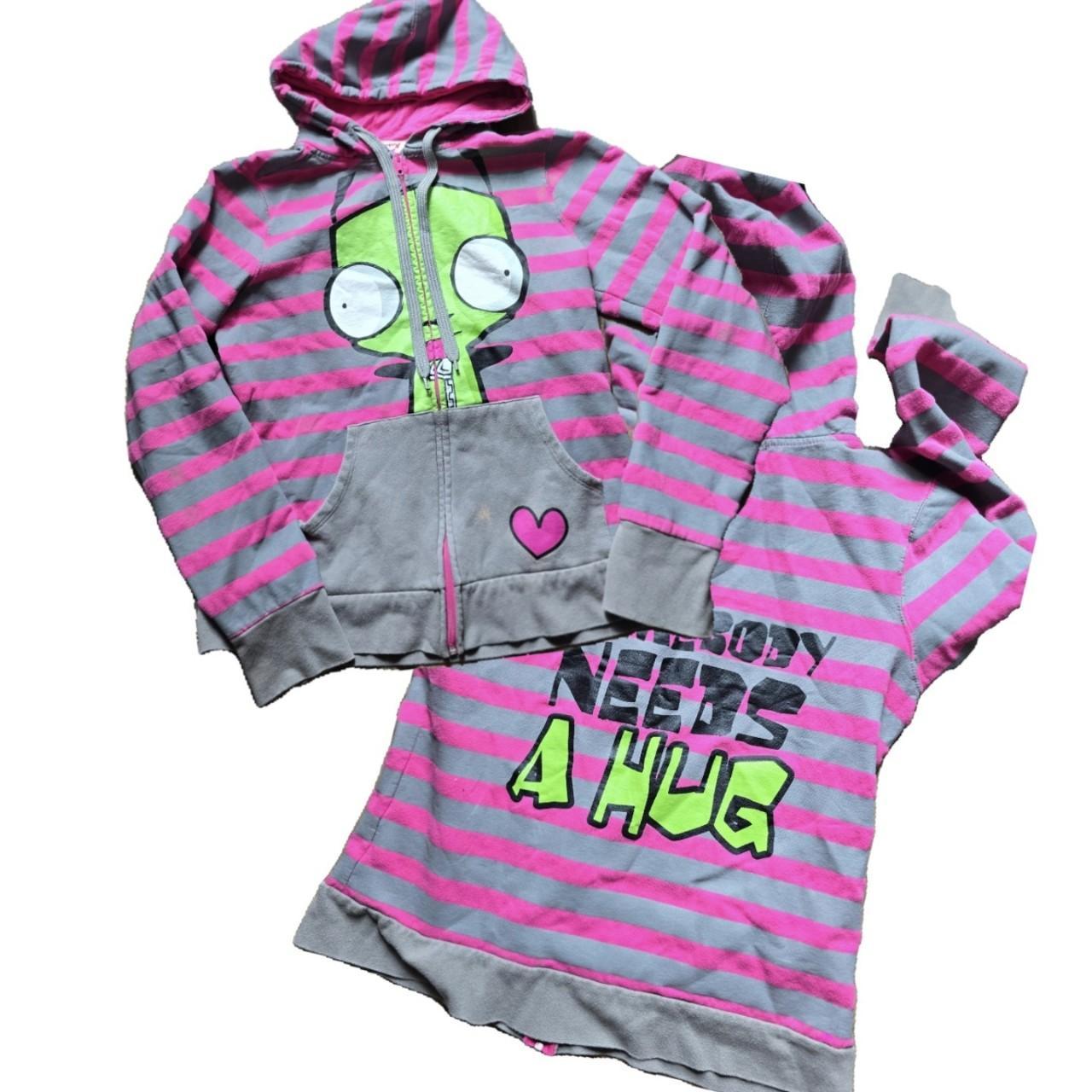 mighty fine invader zim gir zip up hoodie, has a... | Depop