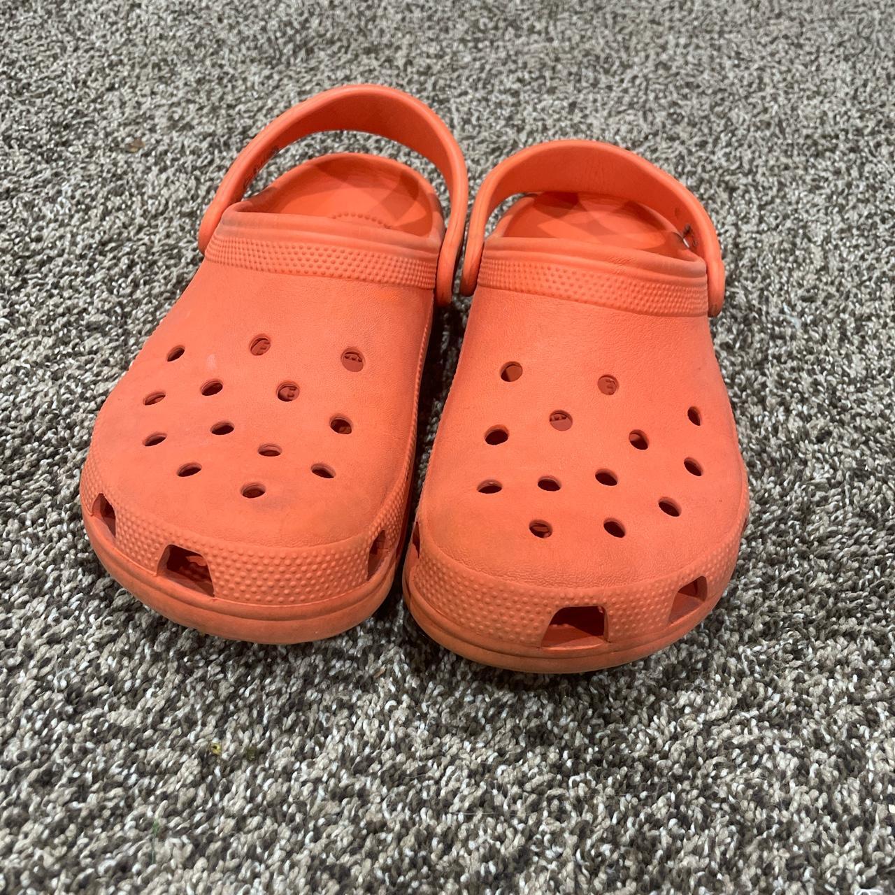 Crocs Men's Orange Sandals | Depop