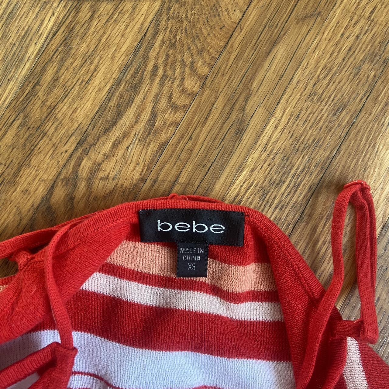 Cute red & orange striped Y2K tank from Bebe. Can... - Depop