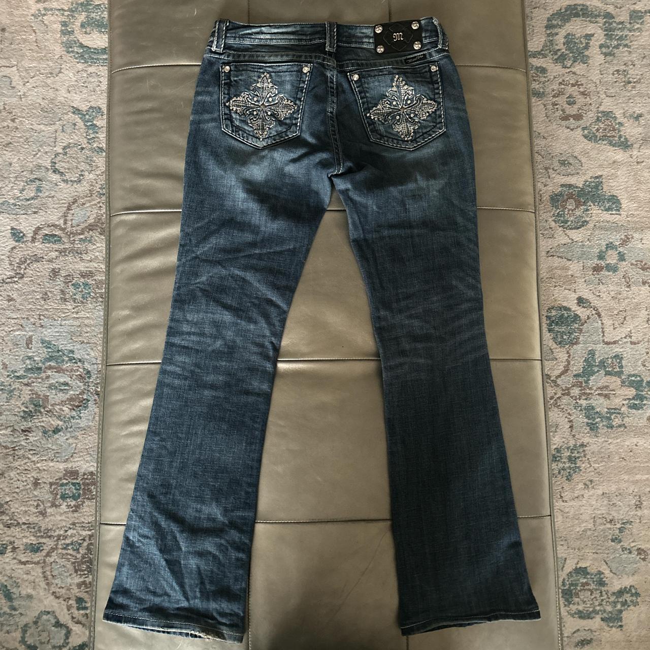 cutest miss me embellished flare jeans !! worn... - Depop