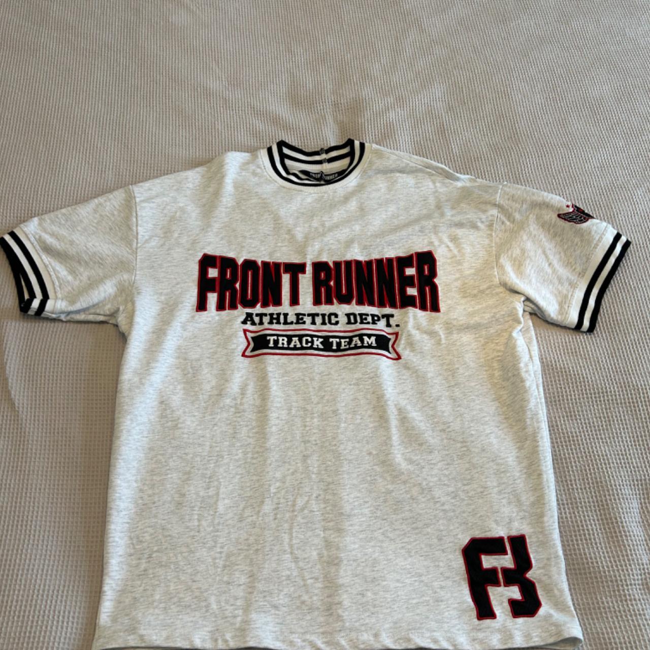 Front Runner Track Tee - Grey Size XS (oversized... - Depop