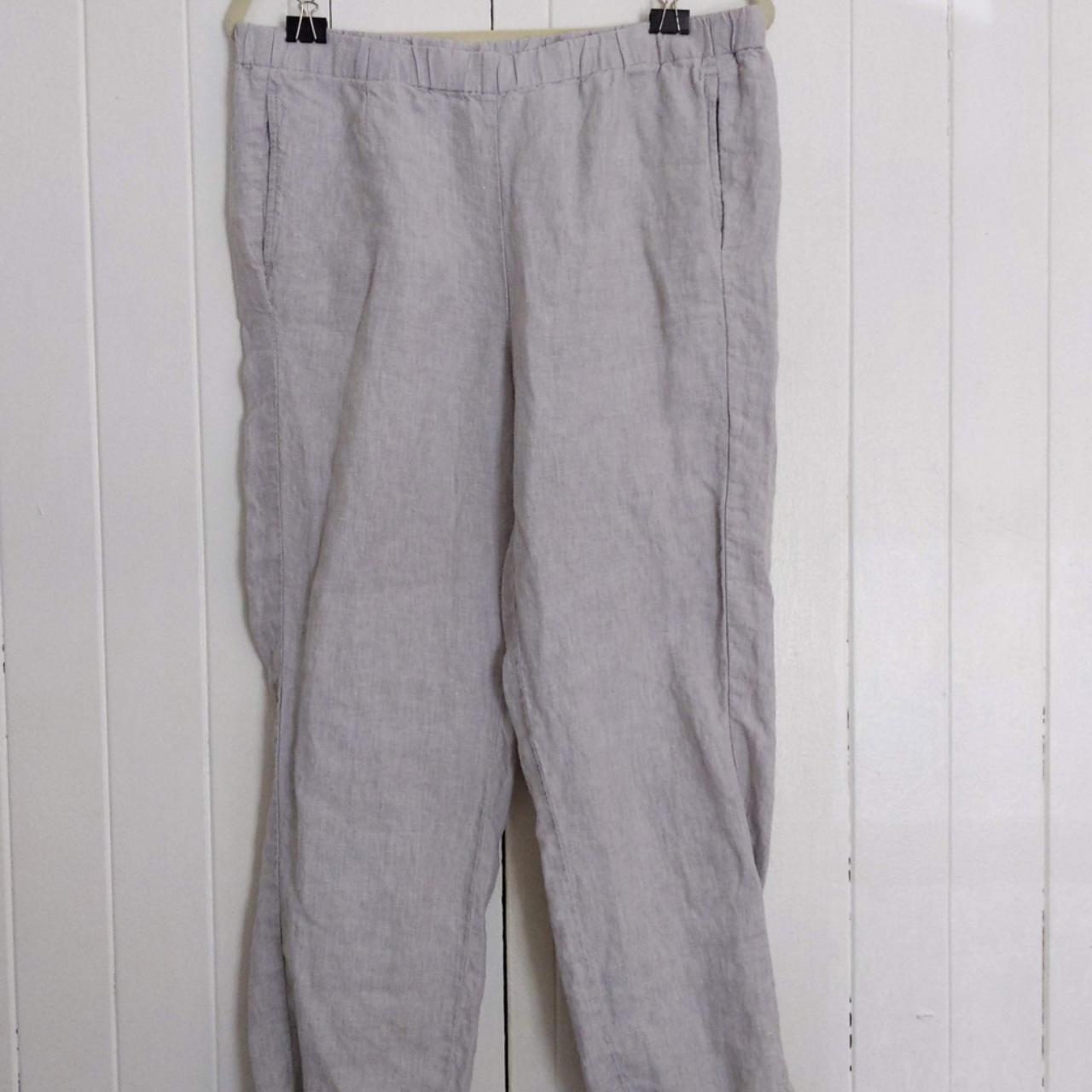 J.Jill Gray Linen Pants 100% linen pants Two front... - Depop