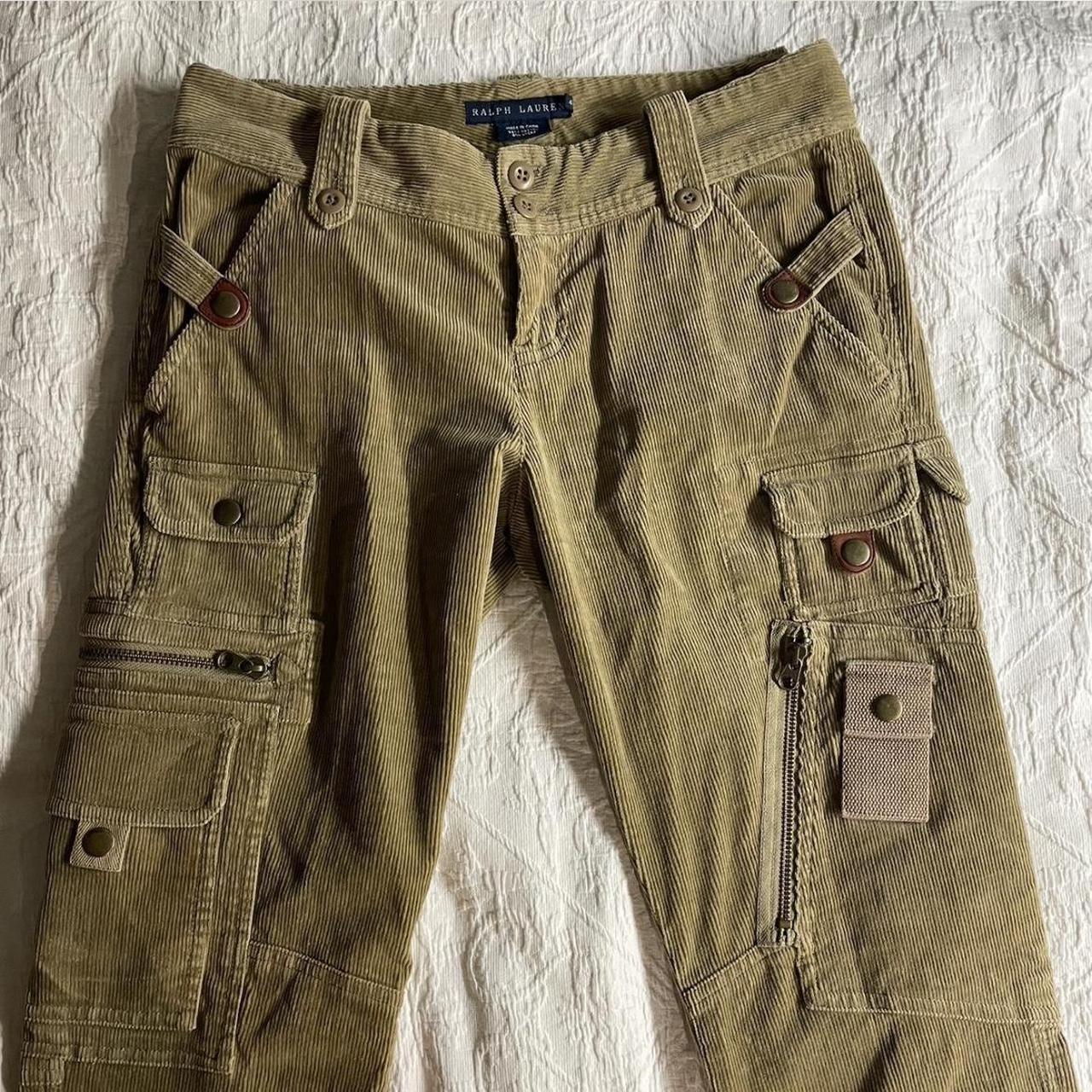 Vintage 90s Ralph Lauren Low Waist Cargo Multi... - Depop