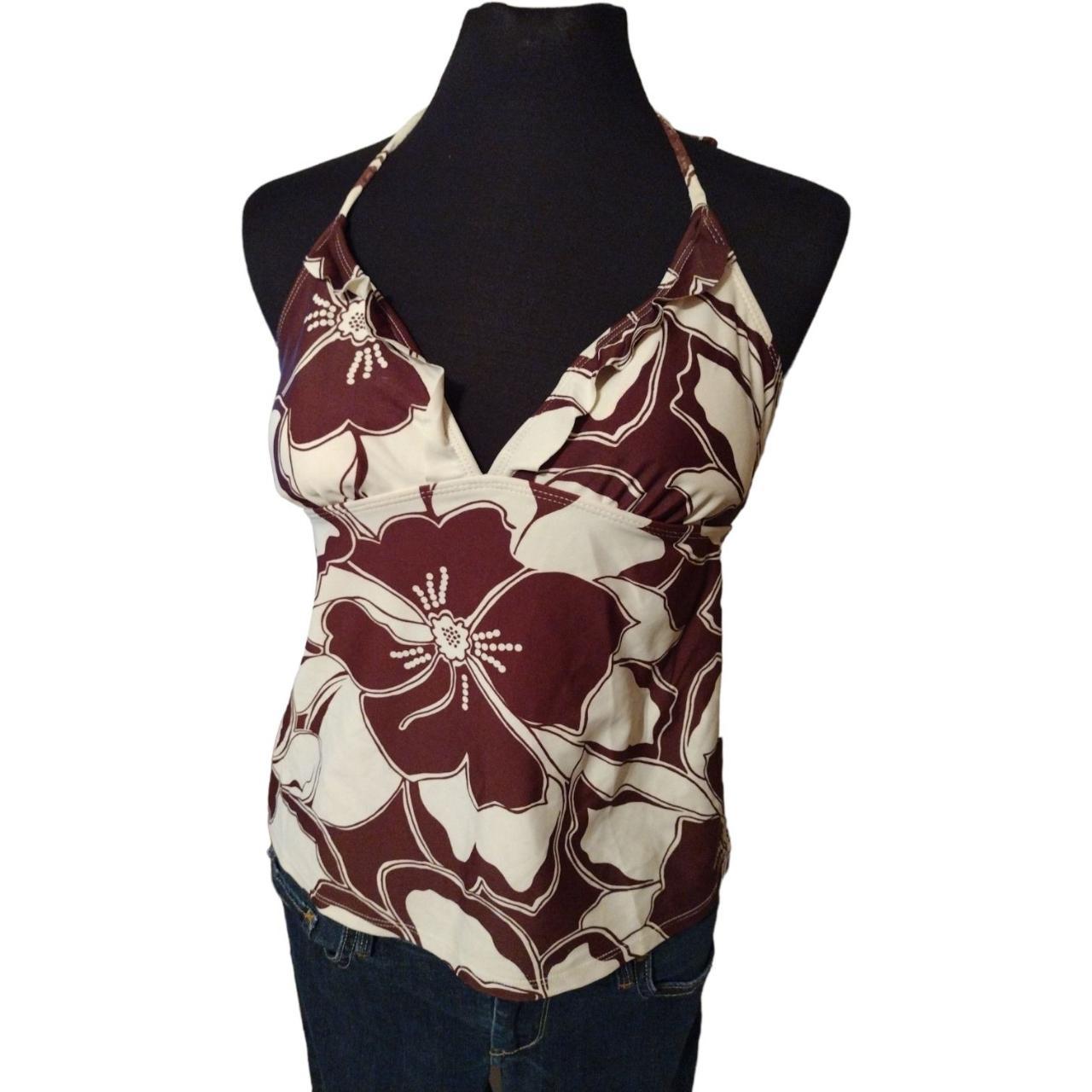 Women's Brown and Cream Bikinis-and-tankini-sets | Depop