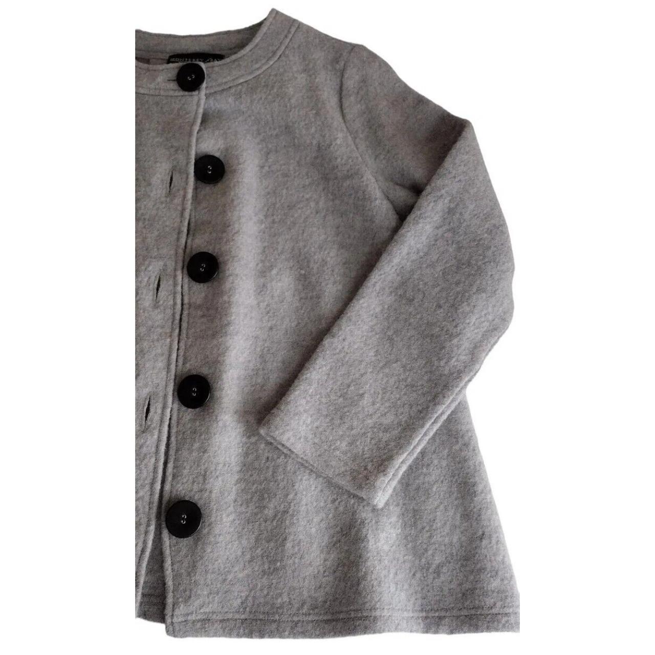 Women's Jacket Gray Button-Up Blazer Jacket. Large... - Depop