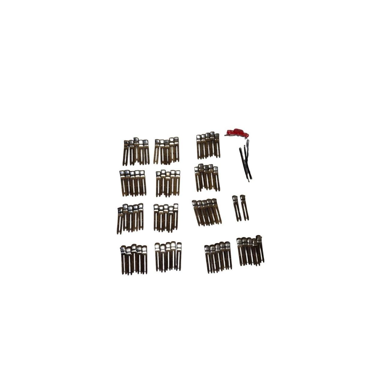 Vintage Aluminum Wave Hair Clips Hollywood Goody Tip... - Depop