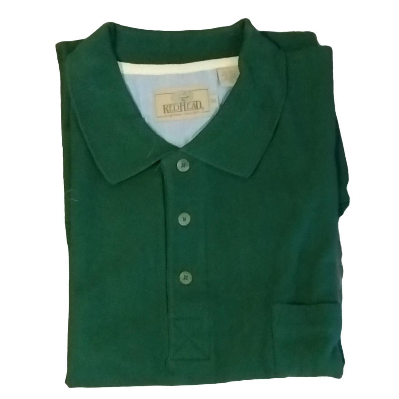 RedHead Men's Polo Shirt Short-Sleeved GREEN 3XL... - Depop