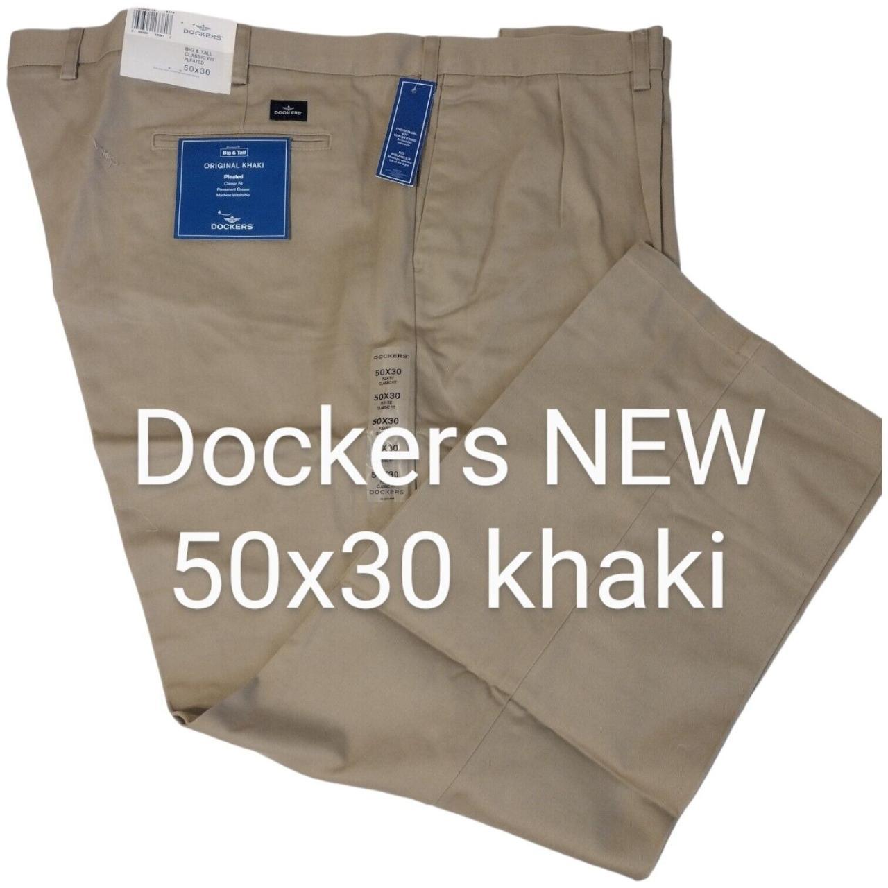 Big & Tall Dockers Orginal KhakiPleated, Classic... - Depop