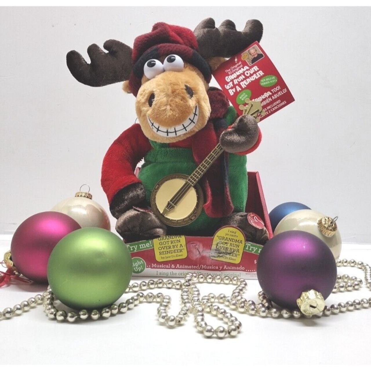 Dan Dee Christmas Moose Musical Singing Plush Banjo... - Depop