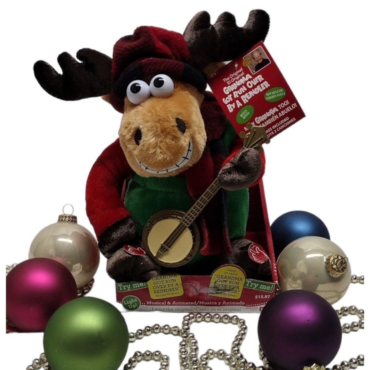 Dan Dee Christmas Moose Musical Singing Plush Banjo... - Depop