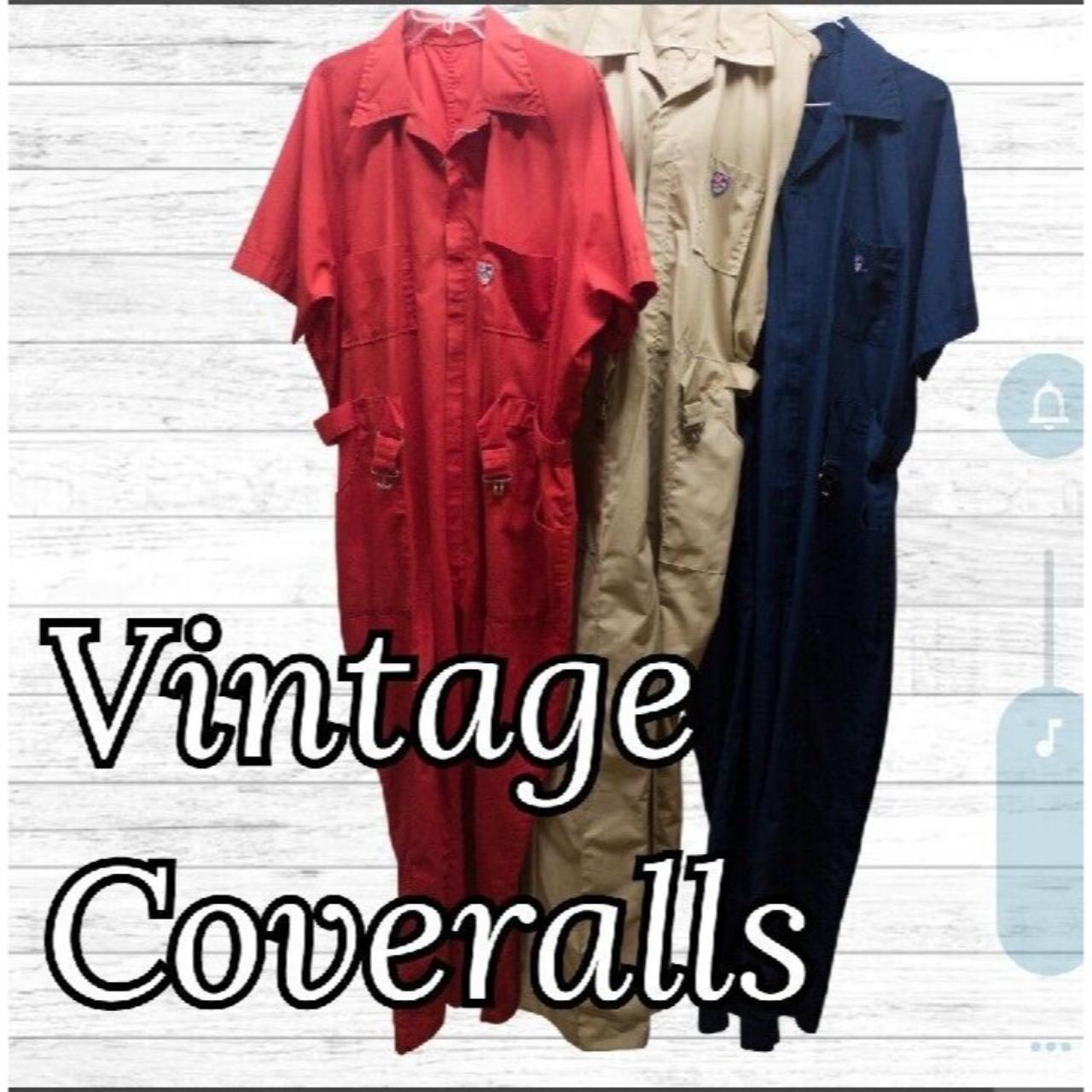 Coveralls Men's 46 Red Short Sleeve Features: •... - Depop
