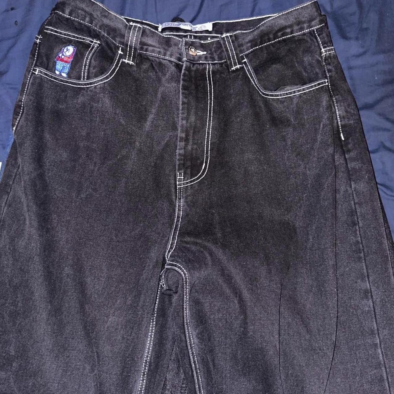 blue big boy jeans black and blue together - Depop