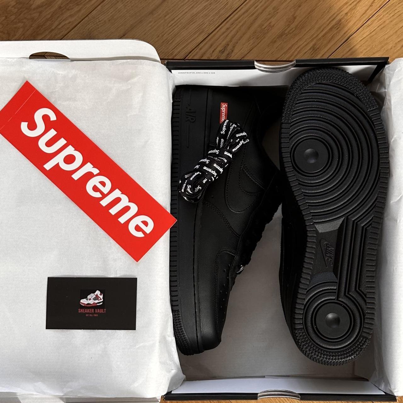 Supreme Men's Black and Red Trainers | Depop