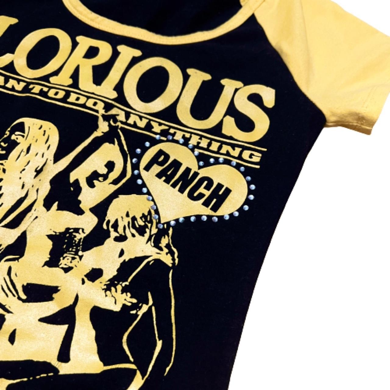 Graphic Black & Yellow Rhinestone T-Shirt 💛 ☆ ☆... - Depop