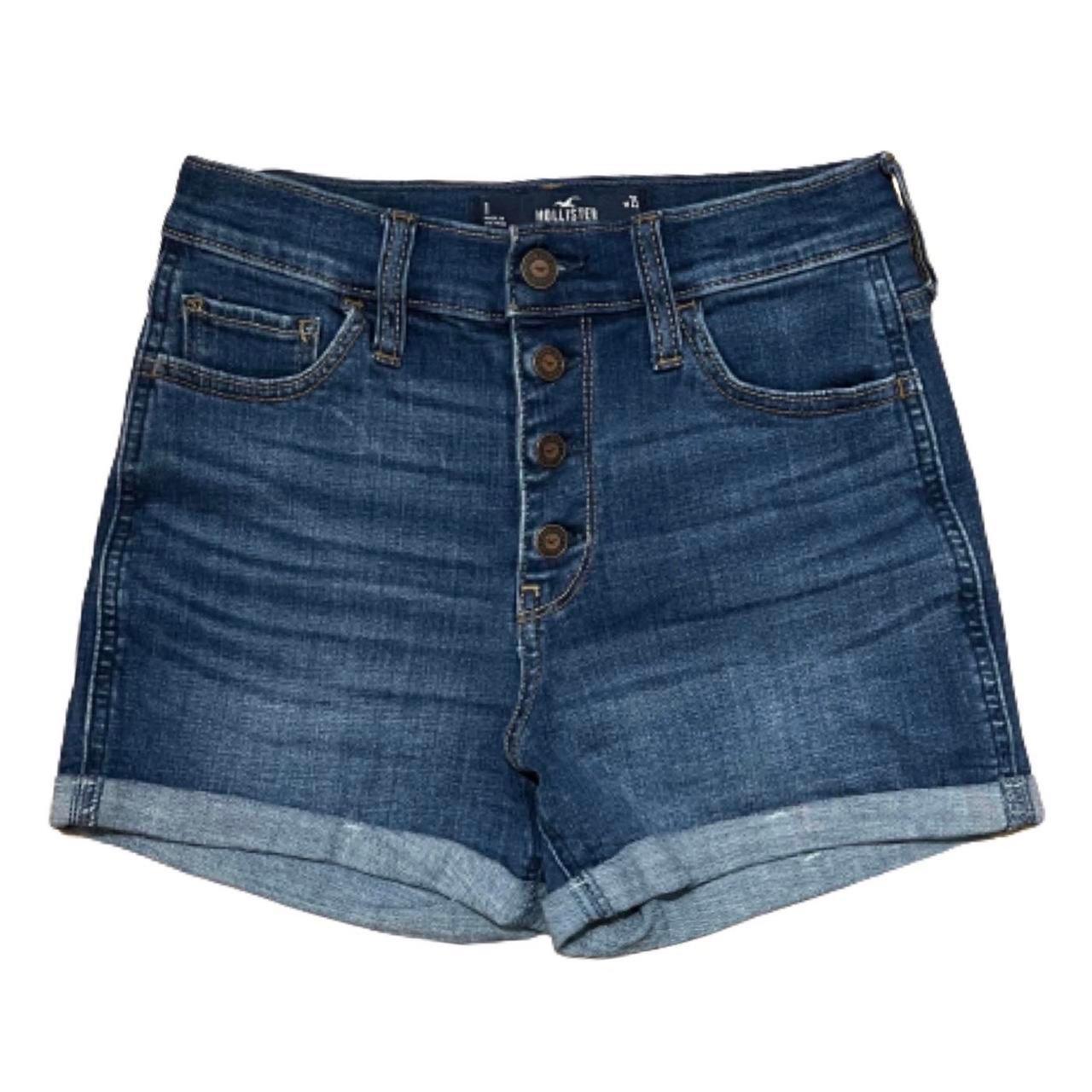 High Rise Button Denim Shorts ☆ ☆ by the brand... - Depop