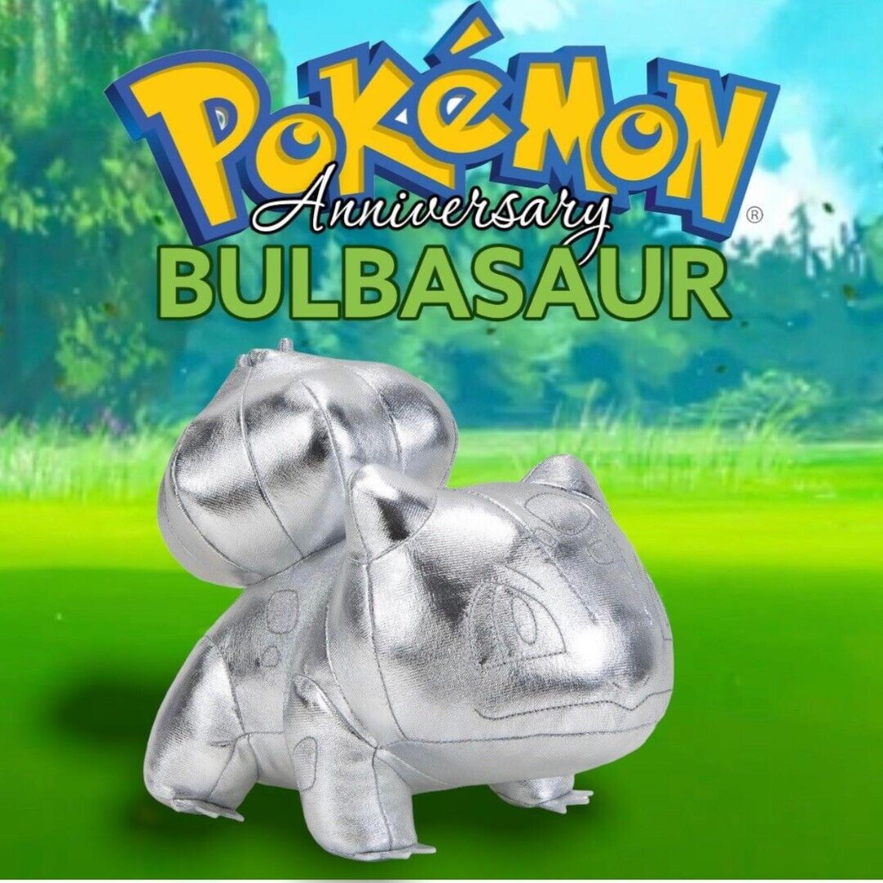 Pokemon: Silver Bulbasaur Plush 25th Anniversary.... - Depop