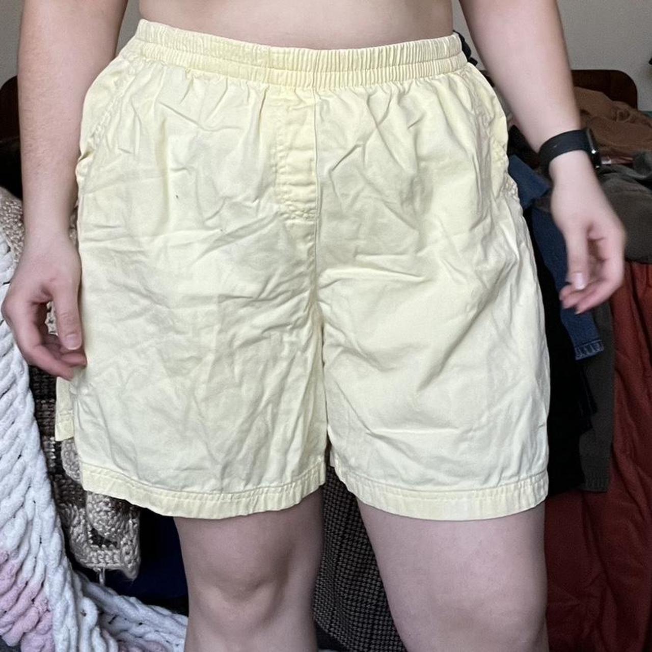 Pale yellow shorts Size: 16 Perfect for spring and... - Depop