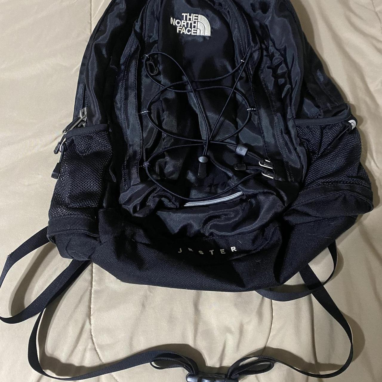 The North Face Jester backpack. All zippers work... - Depop