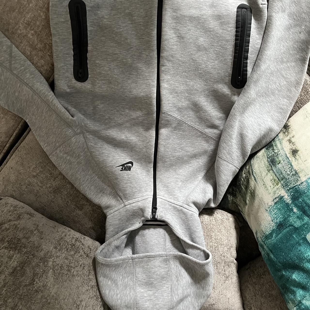 Xl boys grey Nike tech fleece mint condition - Depop