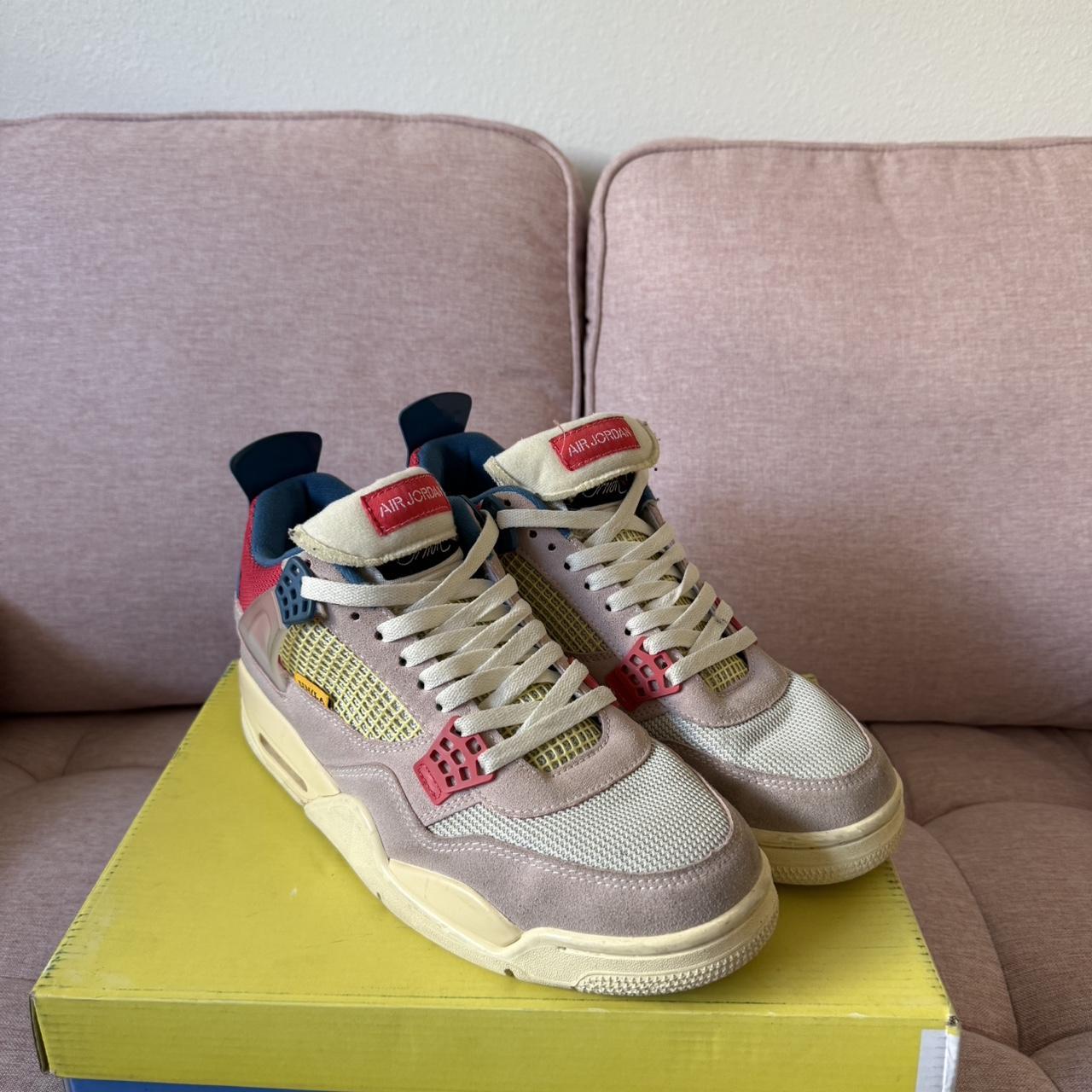 Air Jordan 4s unions guava (tongue stitch is cut... | Depop