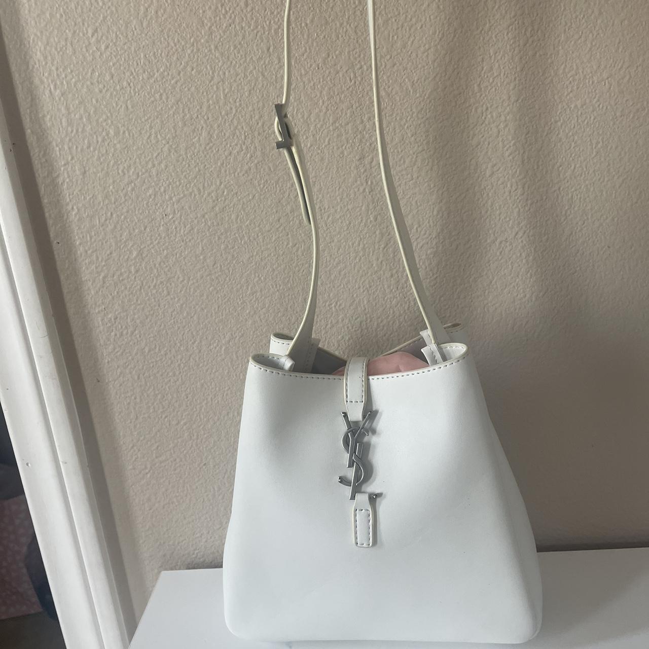 YSL White shoulder purse never used before Feel free... - Depop