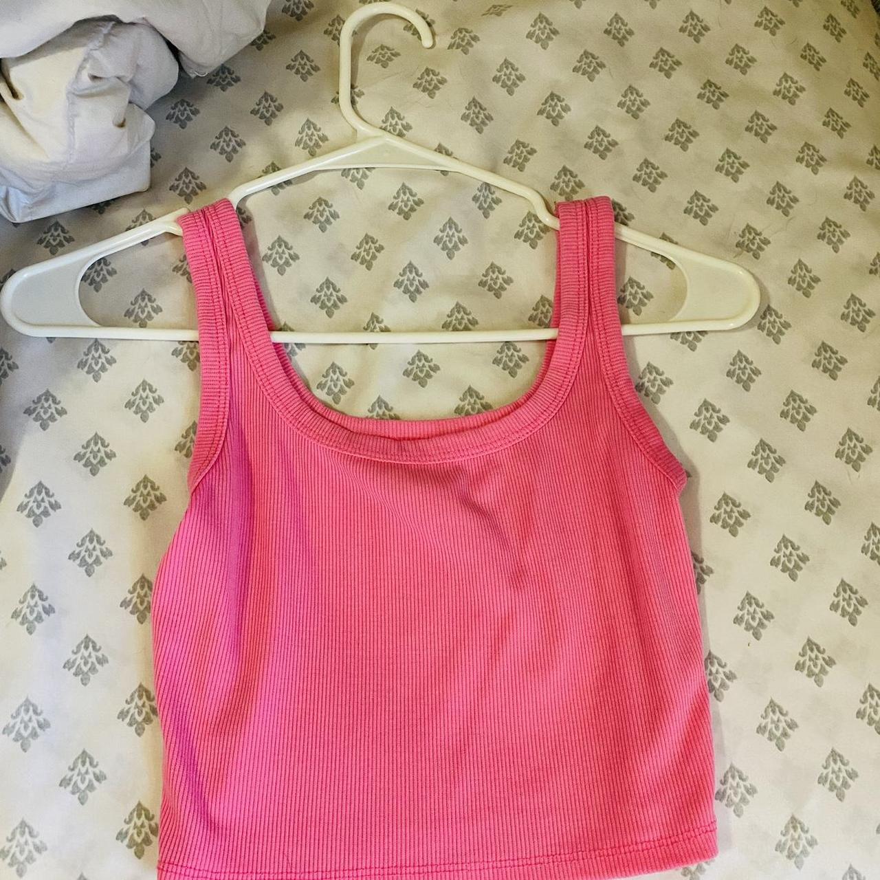 super cute light pink crop top size small perfect... - Depop