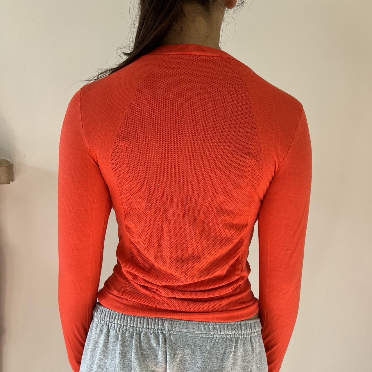 Athleta Women's Red and Orange Shirt | Depop