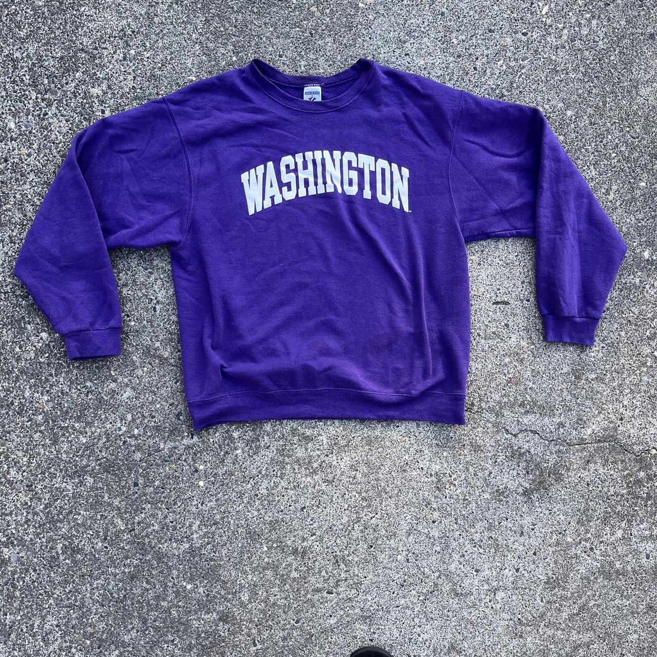 Purple University of Washington Crewneck Size:... - Depop