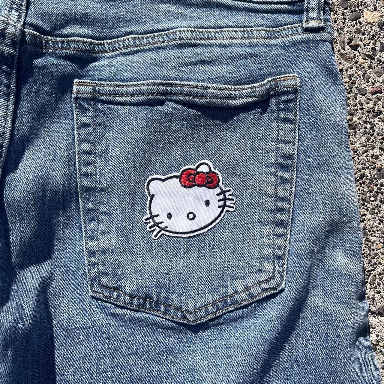 Blue Hello Kitty Jeans Size: 32 X 30 - Depop