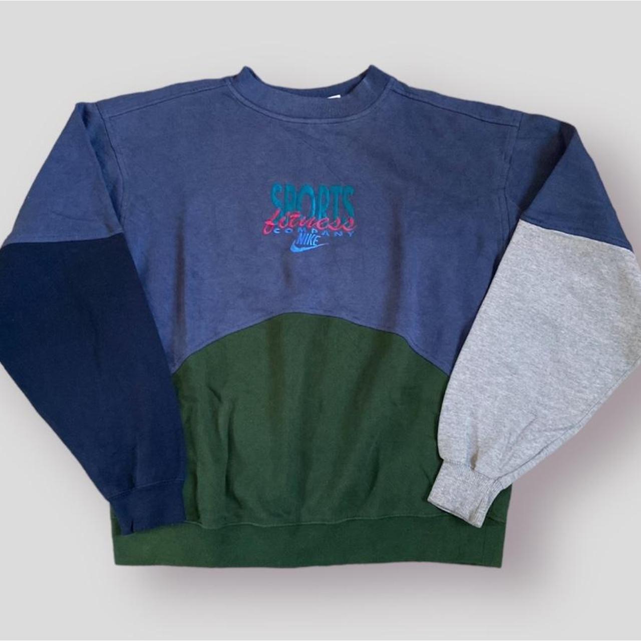 Vintage Nike Multicoloured Reworked Sports Fitness... - Depop