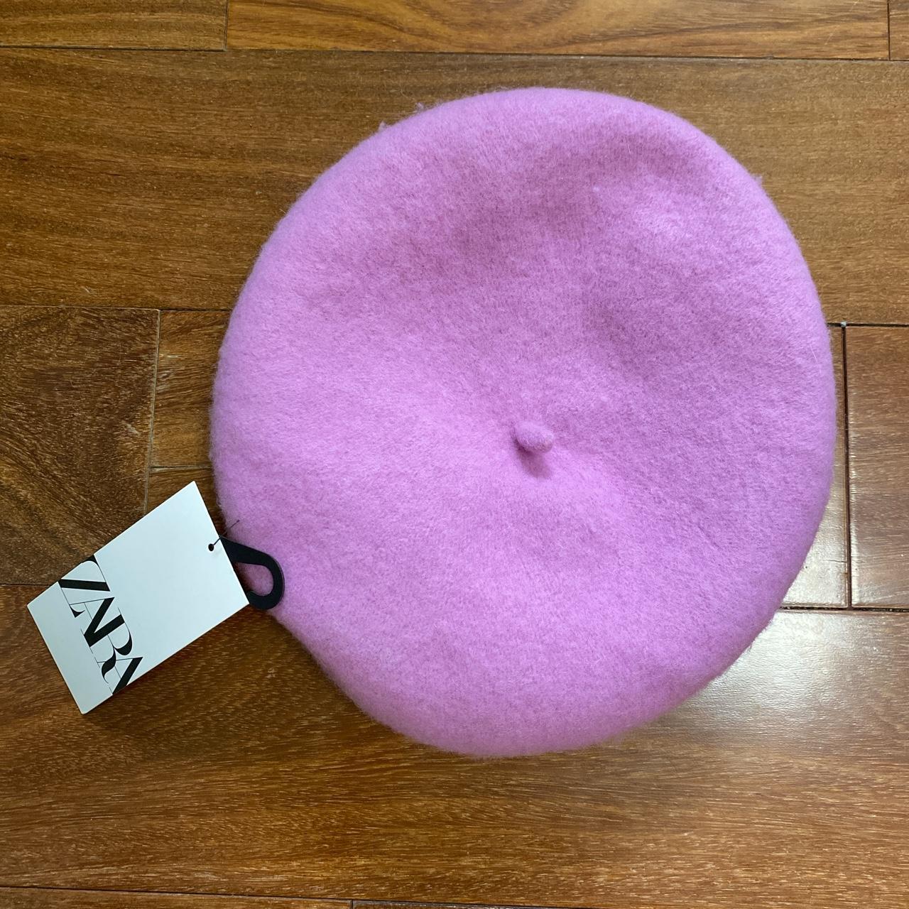 zara magenta beret NEW WITH TAGS retail:... - Depop