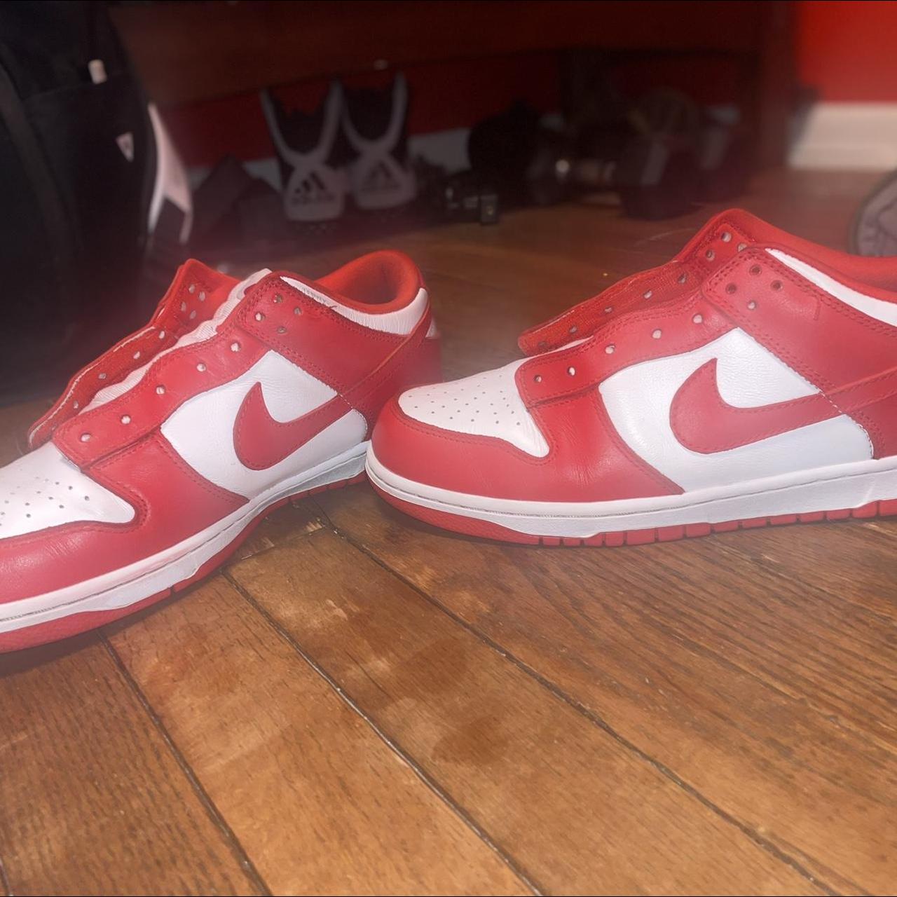 University Red Nike Dunks Size 12 COMES WITH WHITE... - Depop