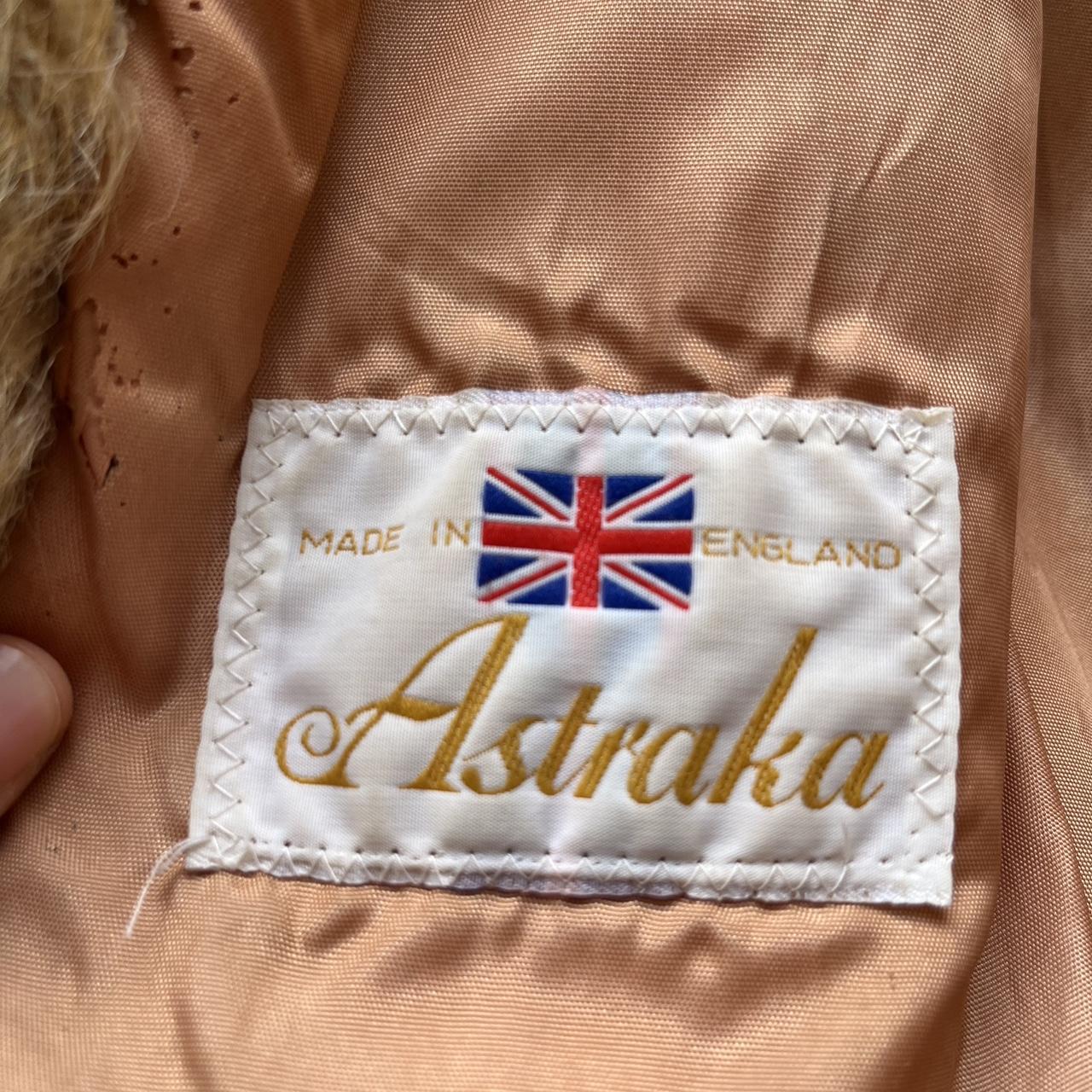 VINTAGE 1970s ASTRAKA label faux fur coat with thick... - Depop