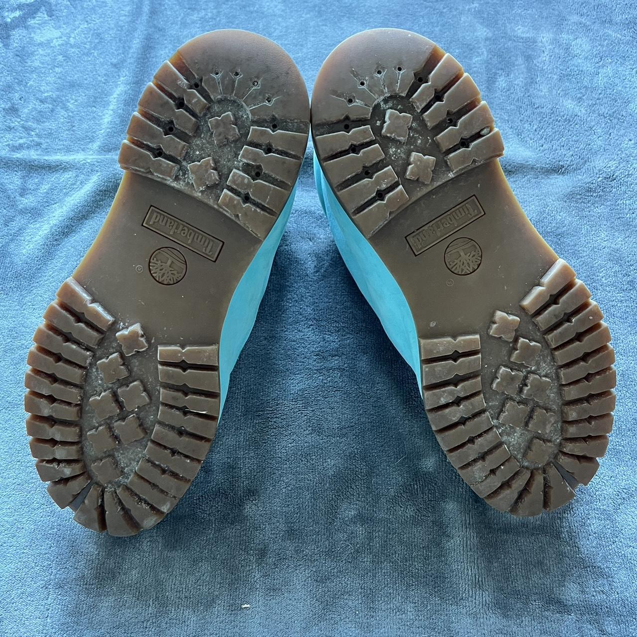 Turquoise TIMBERLAND leather boots, the absolute... - Depop
